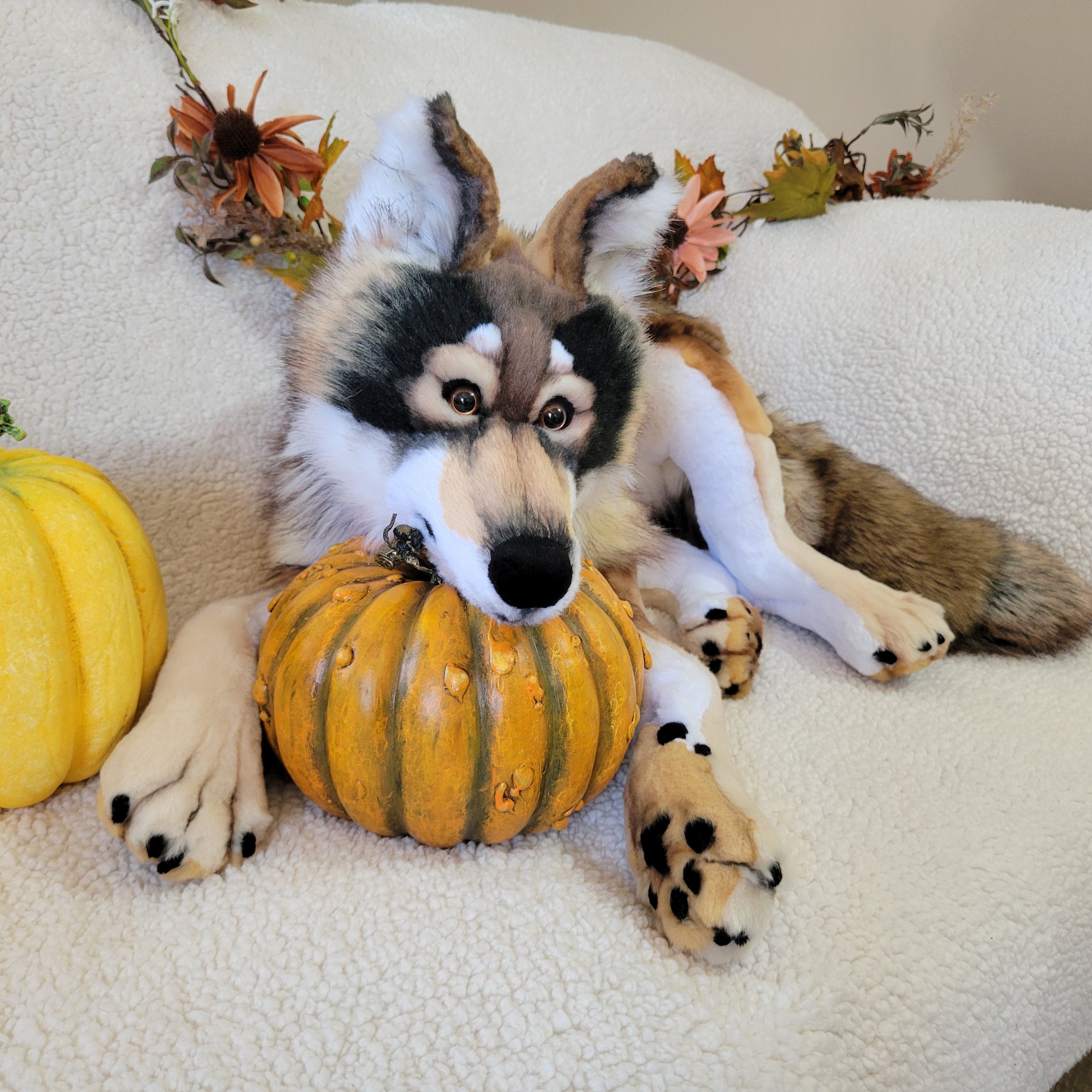 Timber the Wolf - Handmade OOAK Plush – crotaluscreatures